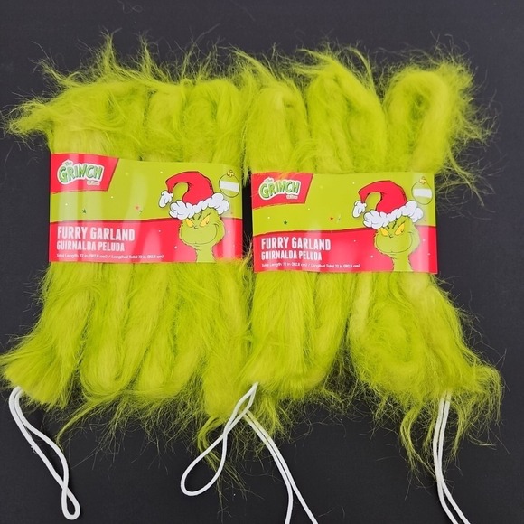 Ruz | Holiday | Dr Seuss The Grinch Furry Fuzzy Grinch Garland 72 2 ...